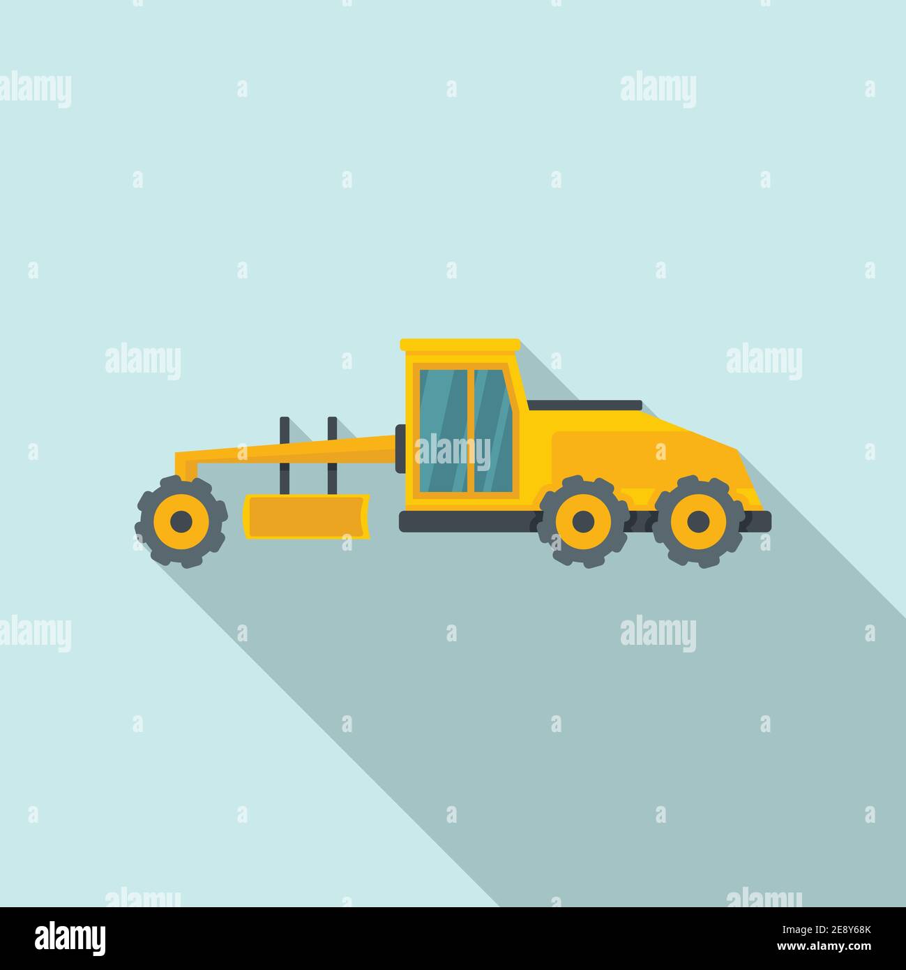 Grader machine vehicle icon, flat style Stock Vector Image & Art - Alamy