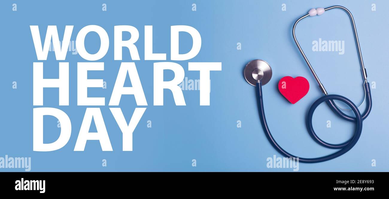 World heart day banner background. Heart as a symbol of health ...