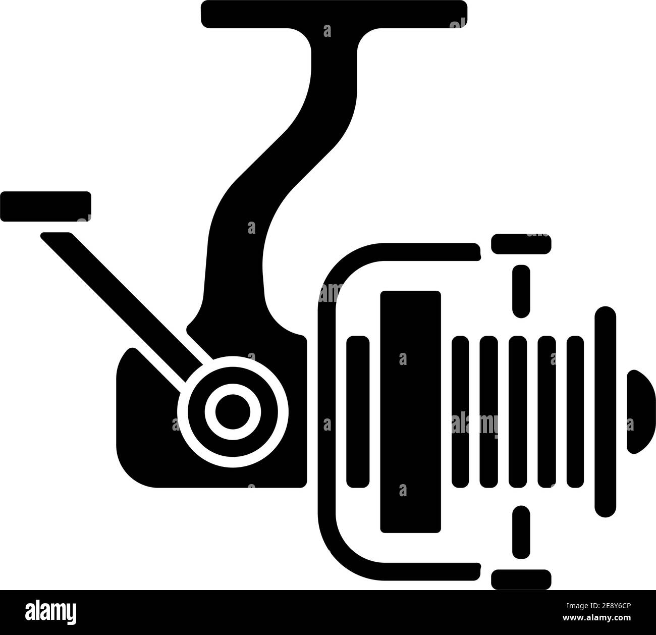 Fishing rod black flat Cut Out Stock Images & Pictures - Alamy