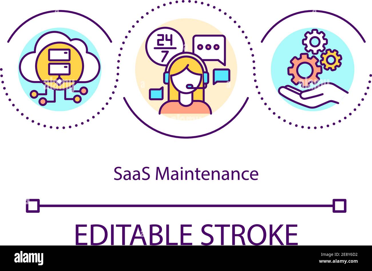 SaaS maintenance concept icon Stock Vector Image & Art - Alamy
