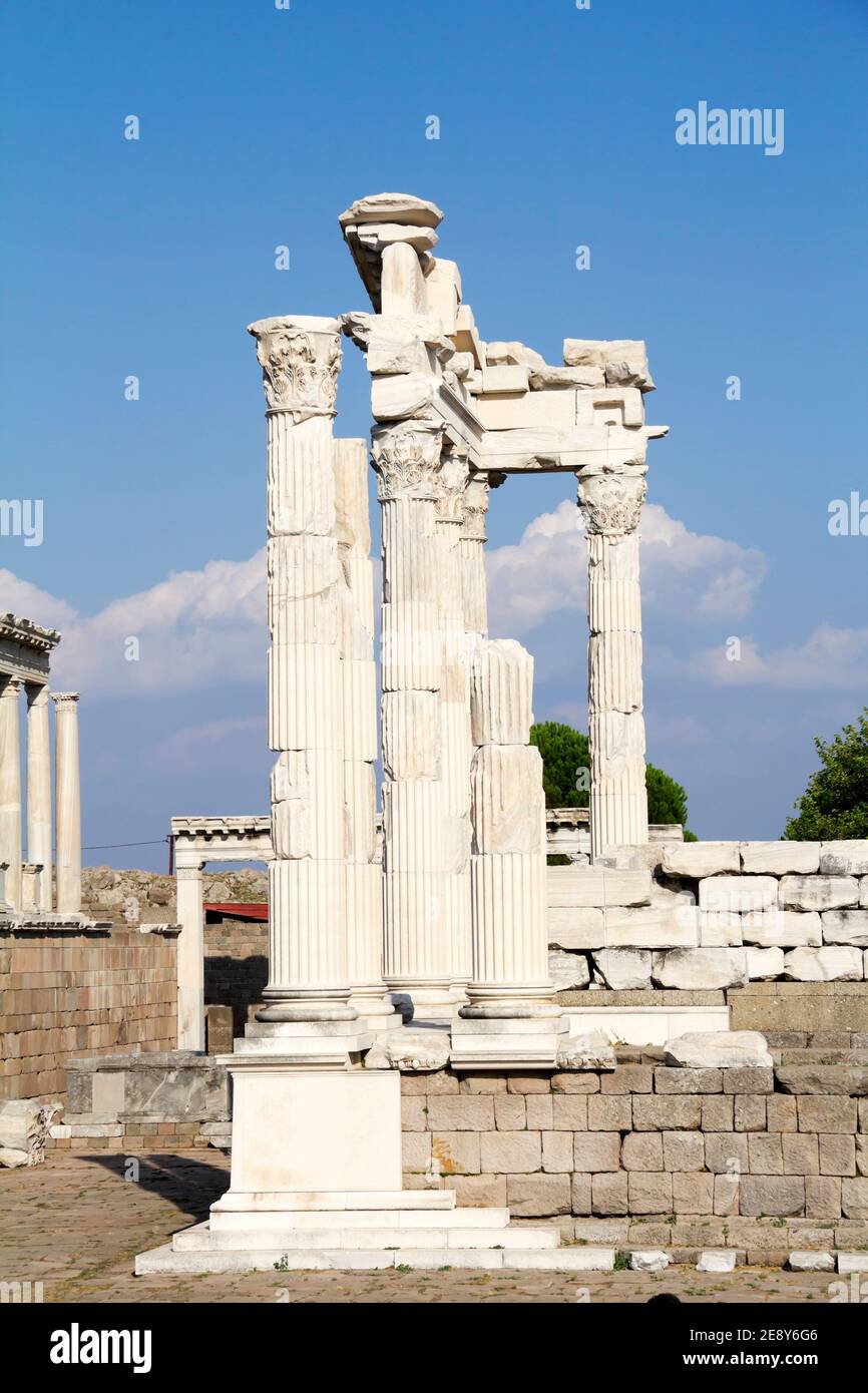 Temple of Trajan in the ancient city of Pergamon Stock Photo - Alamy