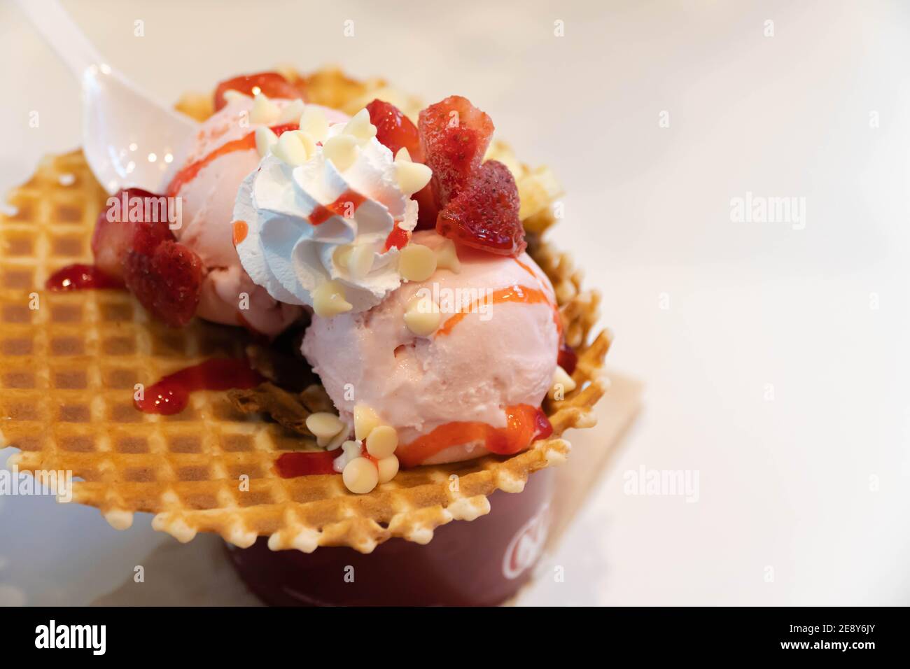 Trio of Ice Cream and Sweet Sundae Stock Photo - Alamy