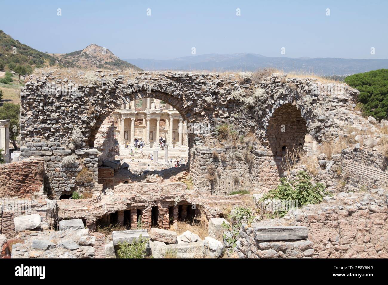 Ancient ruins in Ephesus Turkey Stock Photo - Alamy