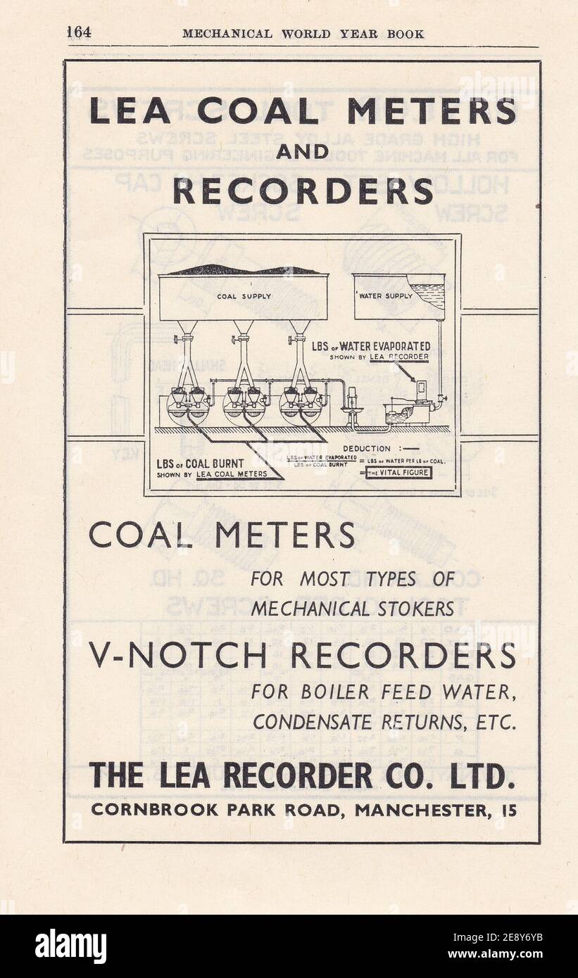 Vintage advert for The Lea Recorder Co. Ltd Stock Photo - Alamy