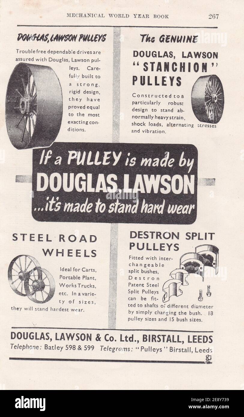 Vintage advert for Douglas, Lawson & Co. Ltd Stock Photo - Alamy
