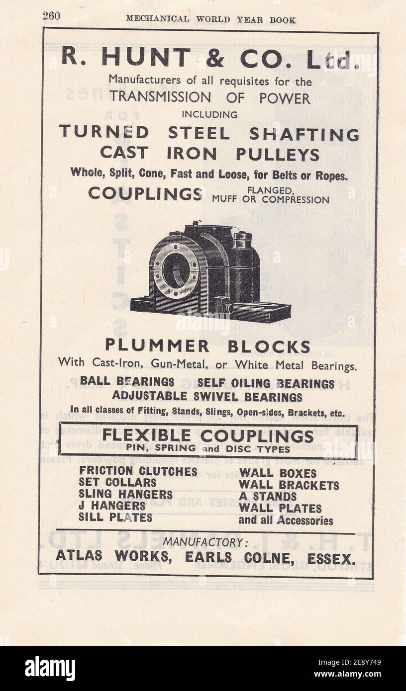 Vintage advert for R. Hunt & Co. Ltd Stock Photo - Alamy
