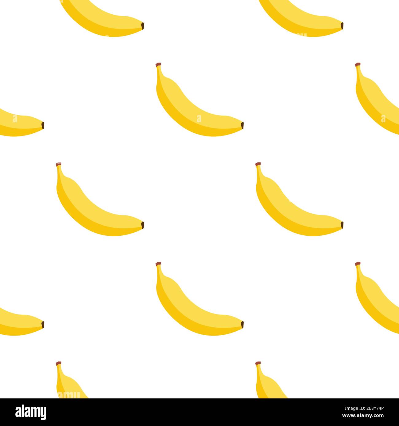 Banana seamless cartoon pattern background, vector fruit seamless ...