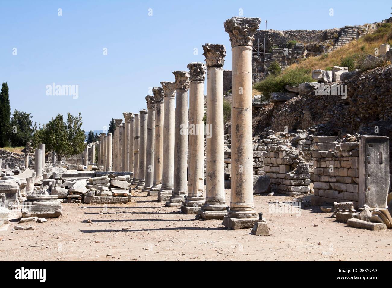 Ancient ruins in Ephesus Turkey Stock Photo - Alamy