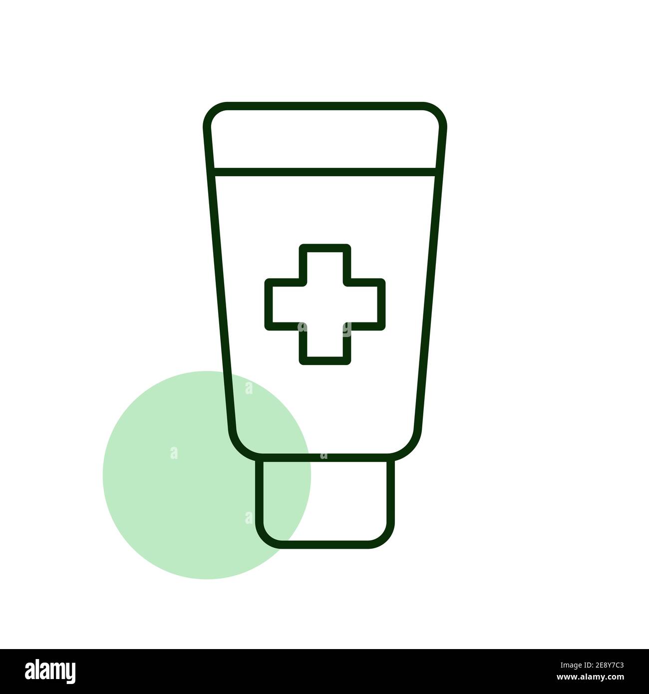 Ointment cream tube medicine vector icon. Medicine and medical support ...