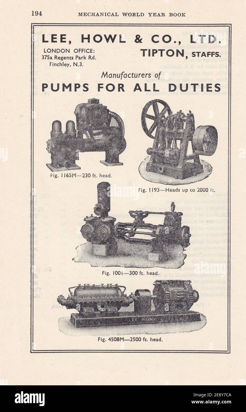 Vintage advert for Lee, Howl & Co. Ltd Stock Photo - Alamy