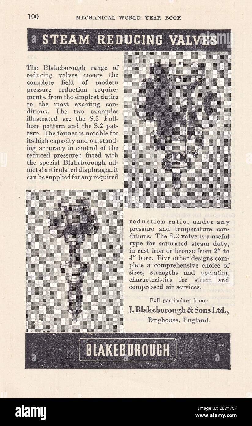 Vintage advert for J. Blakeborough & Sons Ltd Stock Photo - Alamy