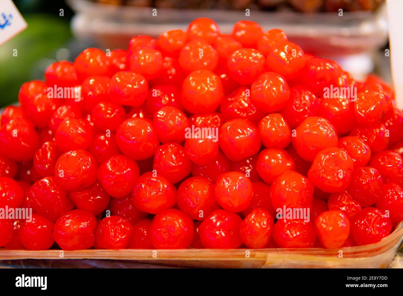Red Jello dessert with berry fruit, homemade dessert Stock Photo - Alamy