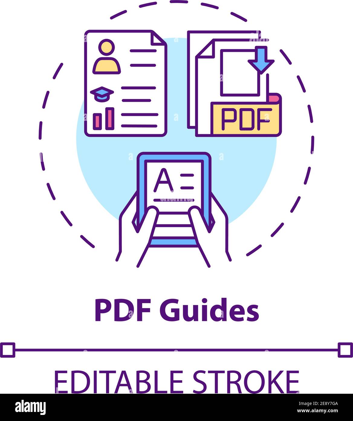 PDF guides concept icon Stock Vector Image & Art - Alamy