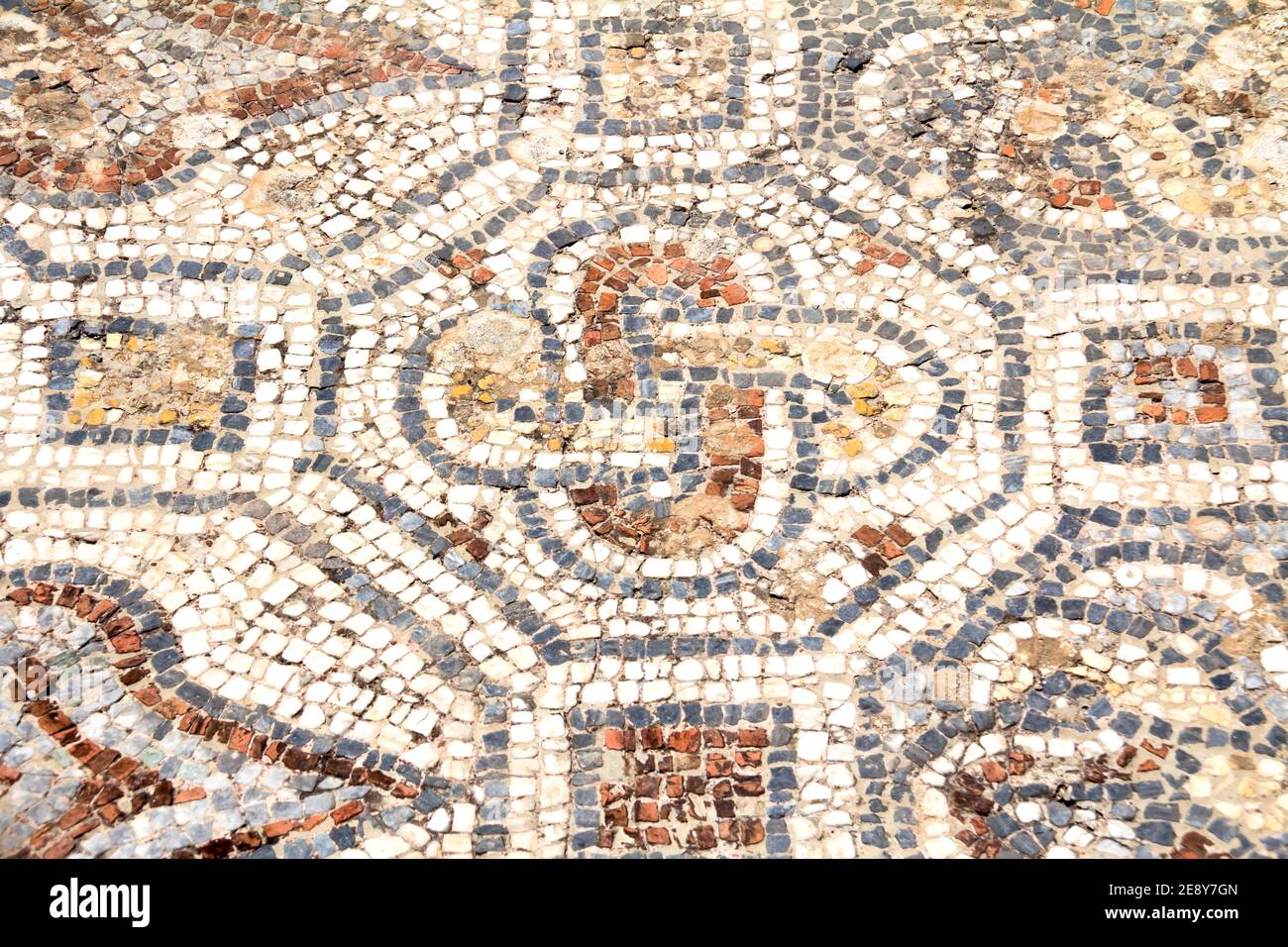geometric mosaic, ancient Greek and Roman city of Ephesus Stock Photo ...