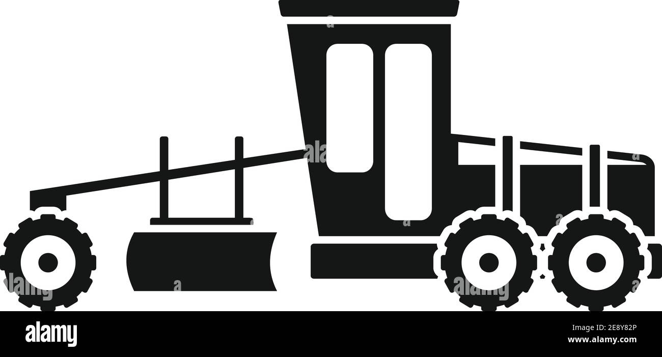 Grader machine construction icon, simple style Stock Vector Image & Art ...