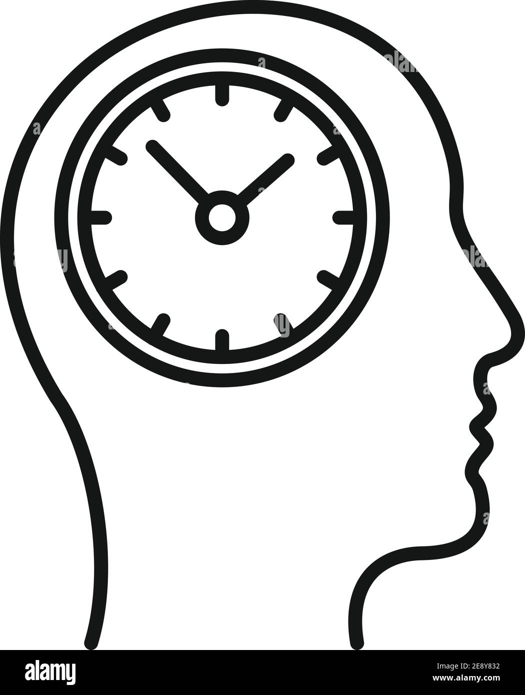 Mind time working icon, outline style Stock Vector Image & Art - Alamy