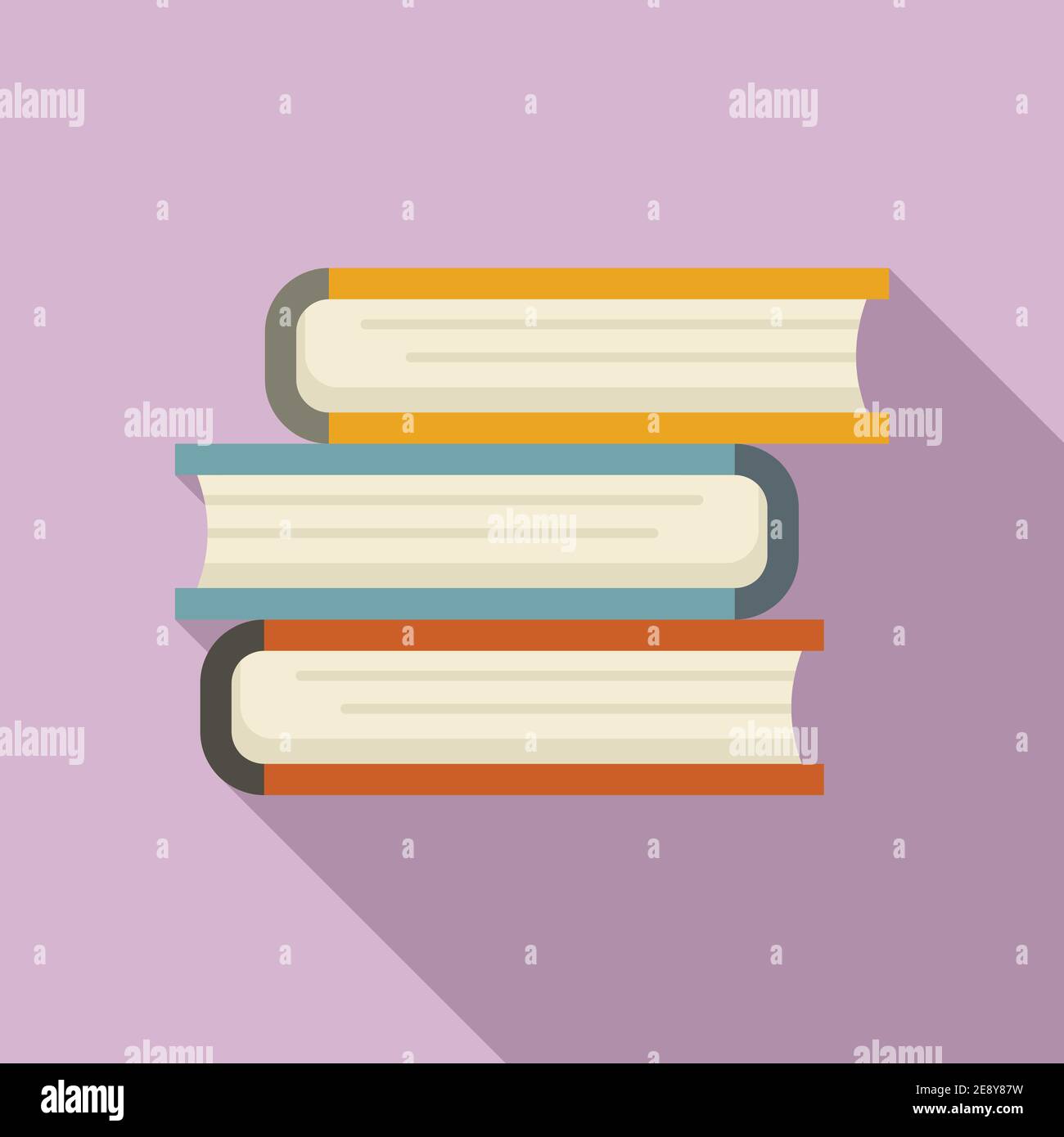 Book stack icon, flat style Stock Vector Image & Art - Alamy