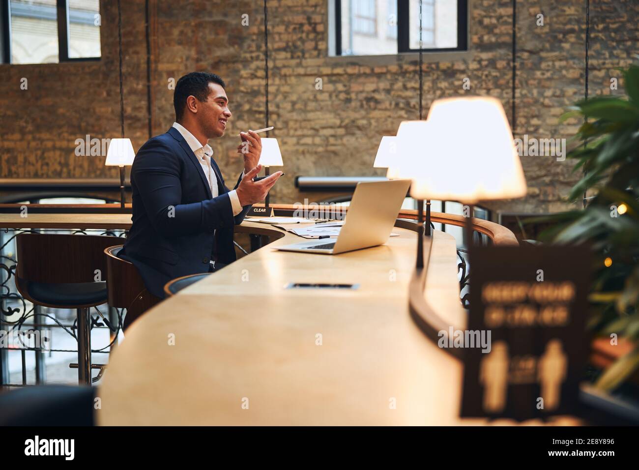 Man using loudspeaker hi-res stock photography and images - Alamy