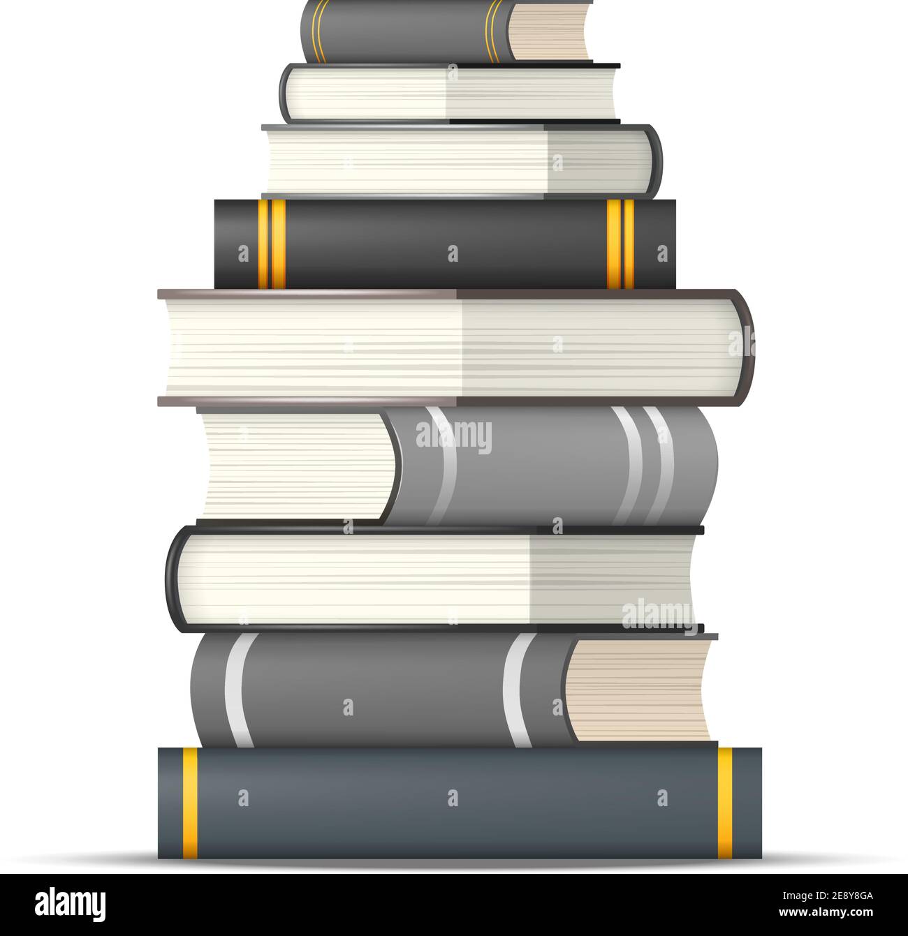 Stack of black covers books, vector illustration Stock Vector Image ...
