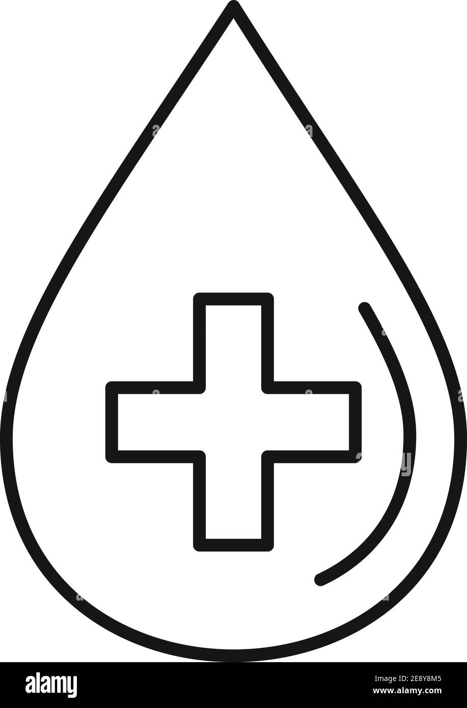 Medical blood drop icon, outline style Stock Vector Image & Art - Alamy