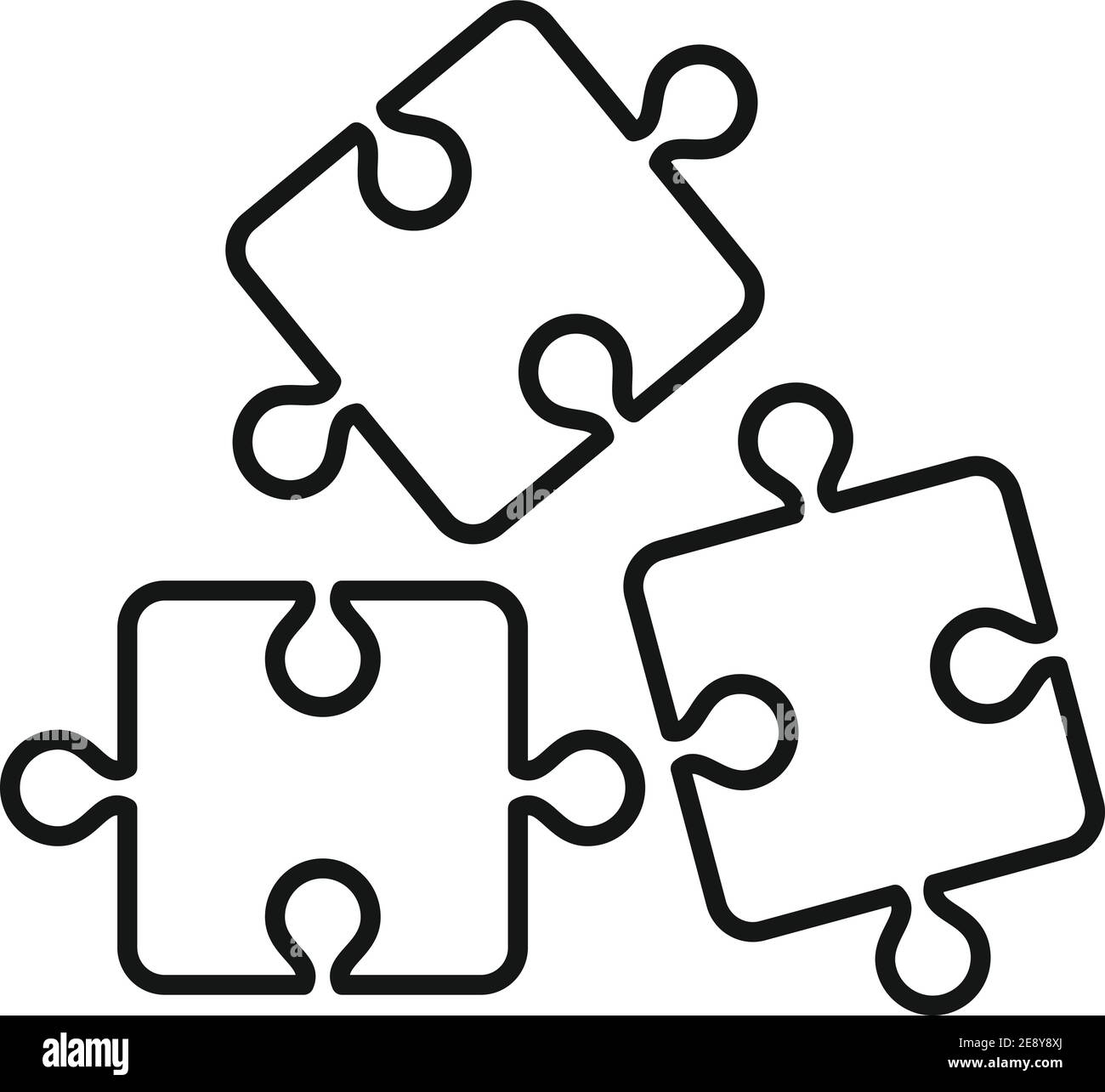 Life skills puzzle icon, outline style Stock Vector Image & Art - Alamy