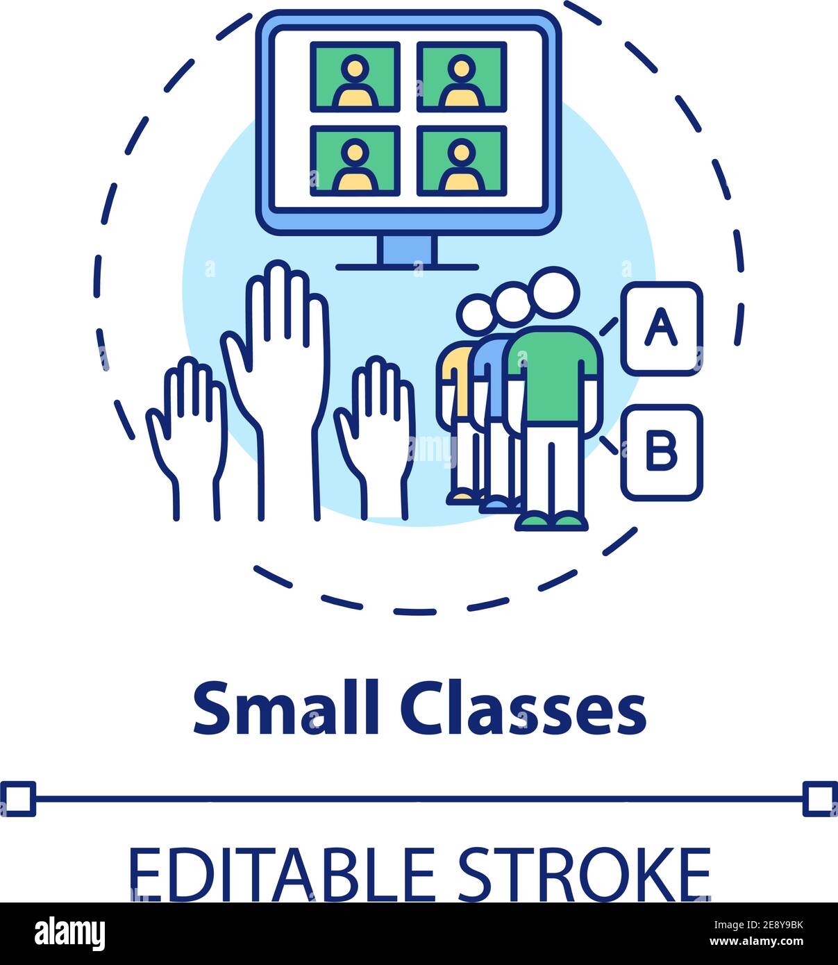 Small classes concept icon Stock Vector Image & Art - Alamy