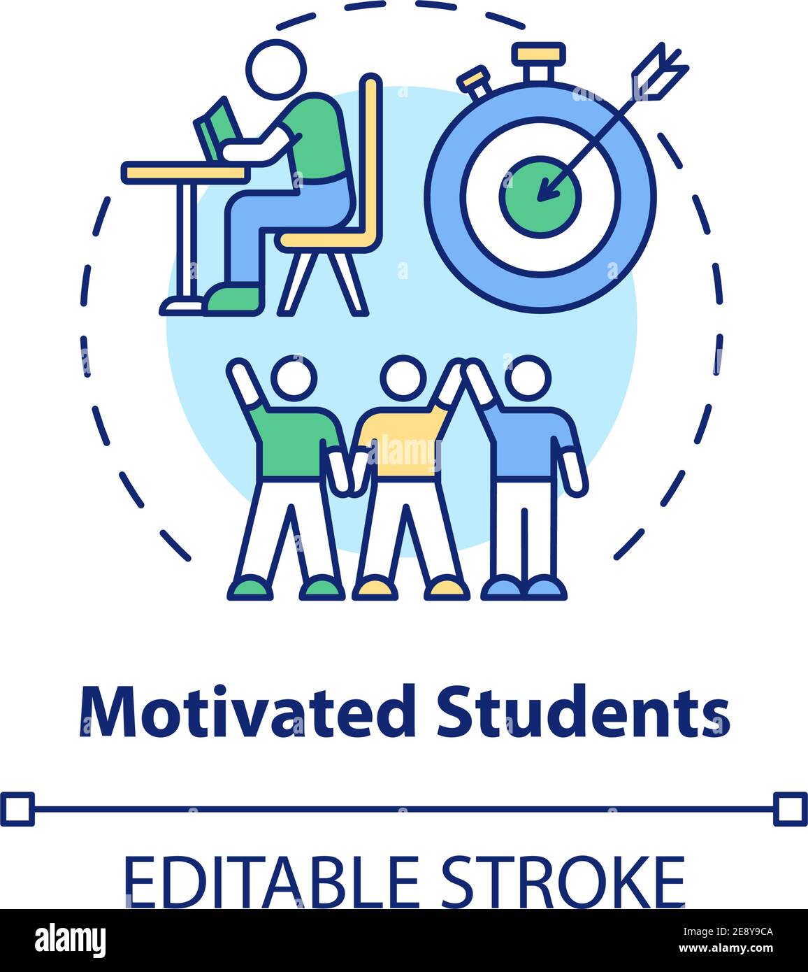 Students circle class Stock Vector Images - Alamy