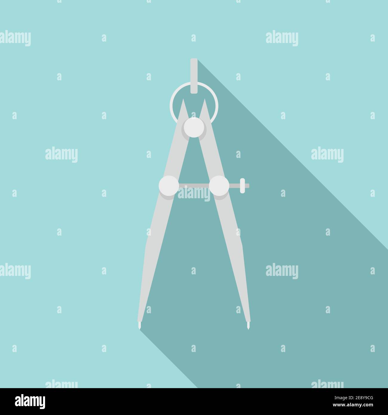 School compass icon, flat style Stock Vector Image & Art - Alamy