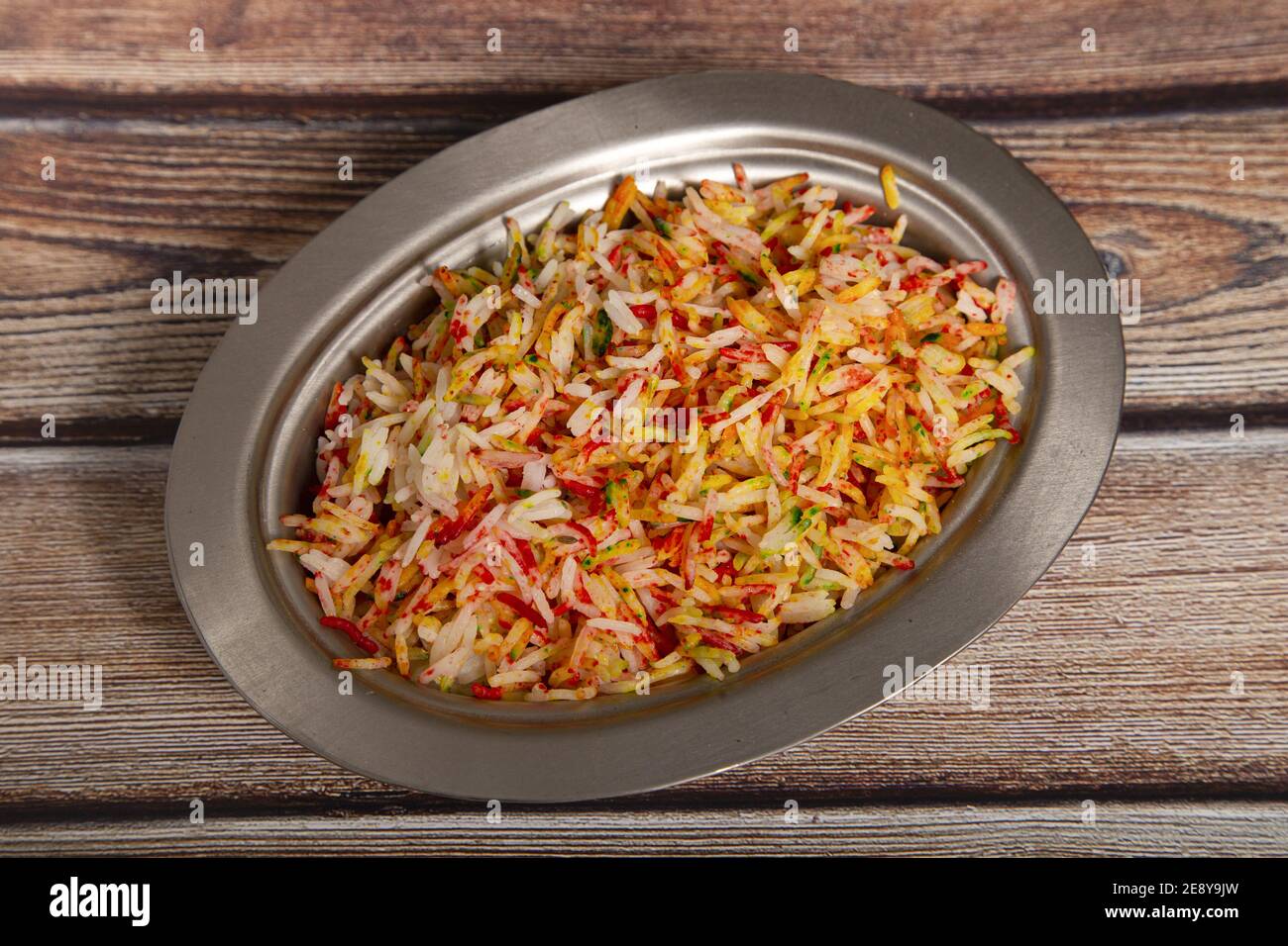 Top view of deliciously seasoned and prepared Basmati rice Stock Photo ...