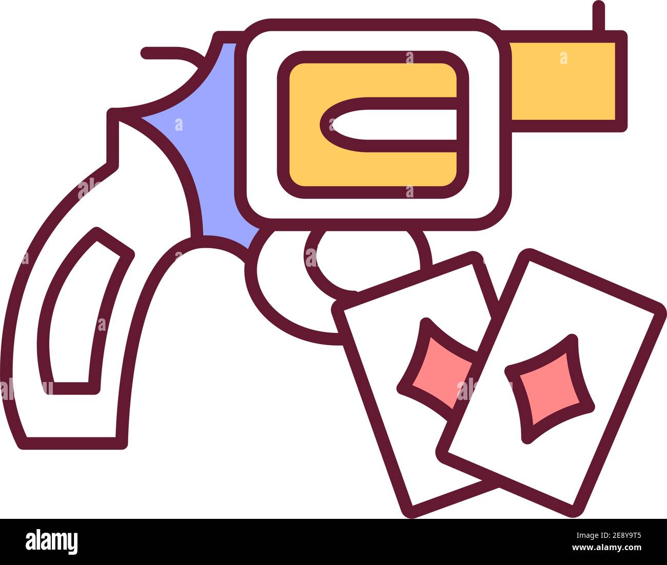 Antique revolver RGB color icon Stock Vector Image & Art - Alamy