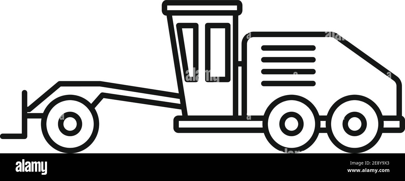 Grader machine scraper icon, outline style Stock Vector Image & Art - Alamy
