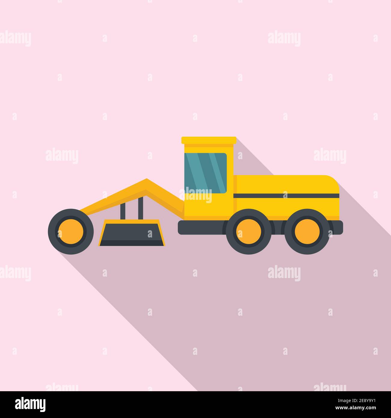 Grader machine building icon, flat style Stock Vector Image & Art - Alamy