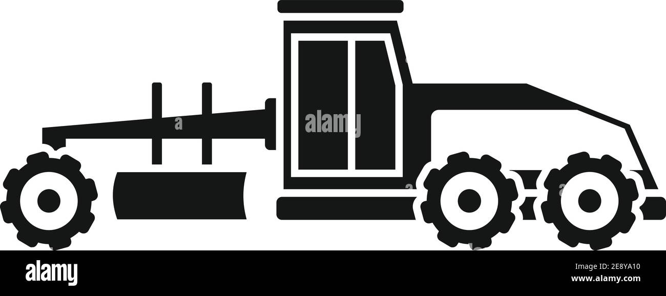 Grader machine vehicle icon, simple style Stock Vector Image & Art - Alamy