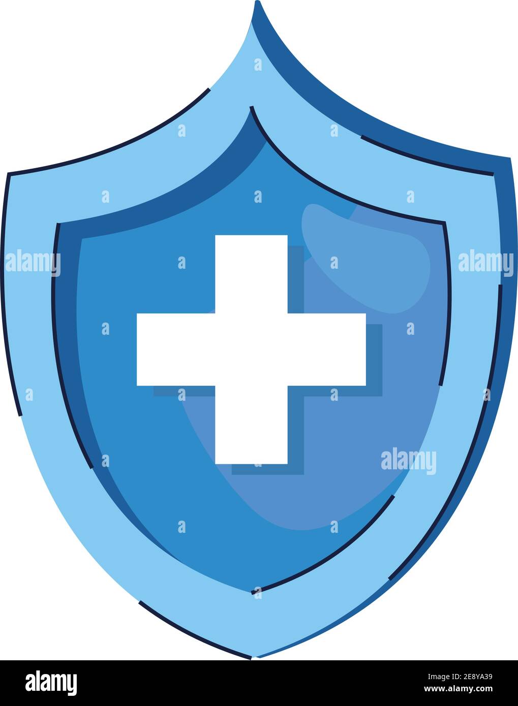 shield guard with cross protection icon Stock Vector Image & Art - Alamy