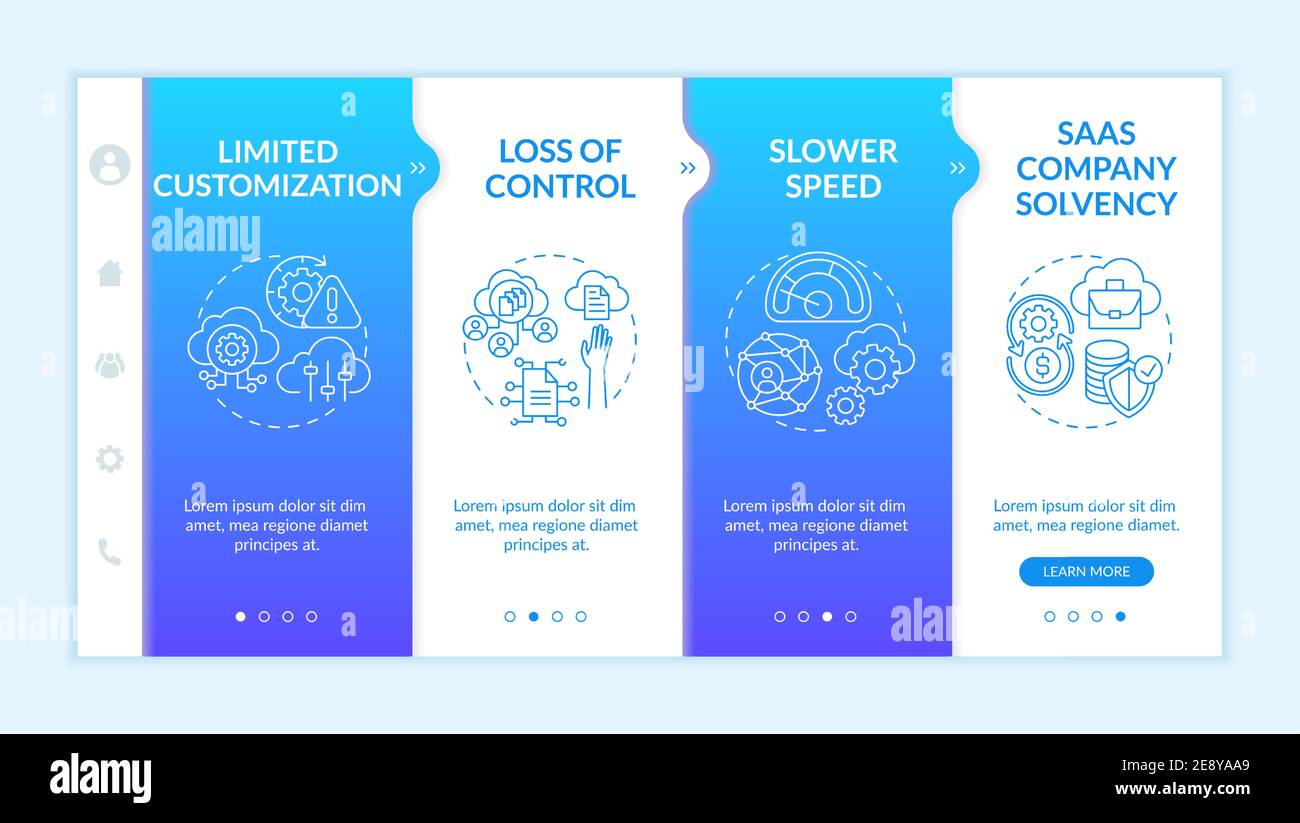 Software as service problems onboarding vector template Stock Vector ...