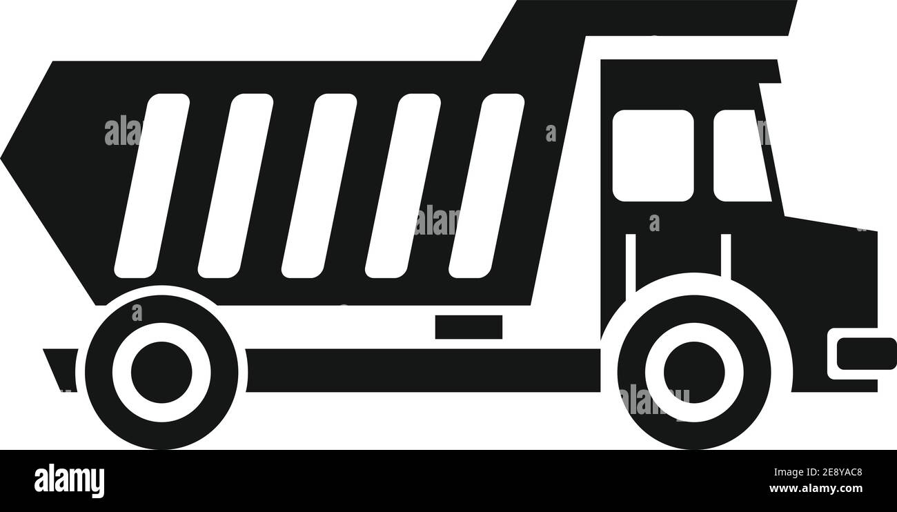 Dumper truck unloading dump Stock Vector Images - Alamy
