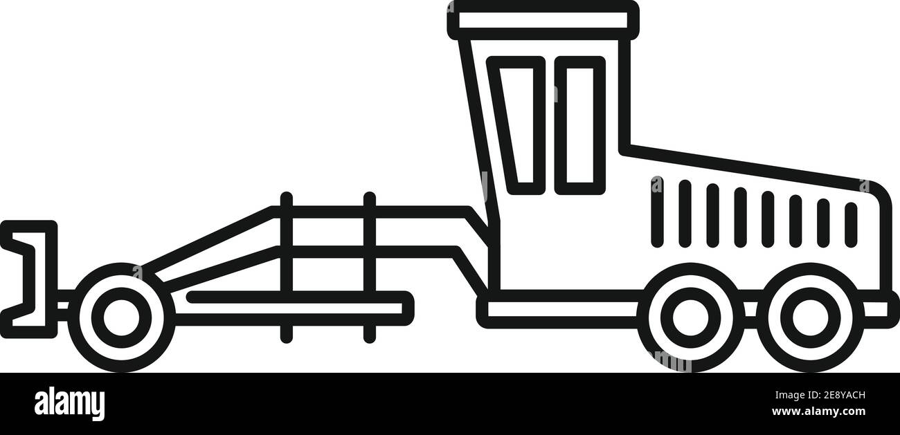 Grader machine vehicle icon, outline style Stock Vector Image & Art - Alamy