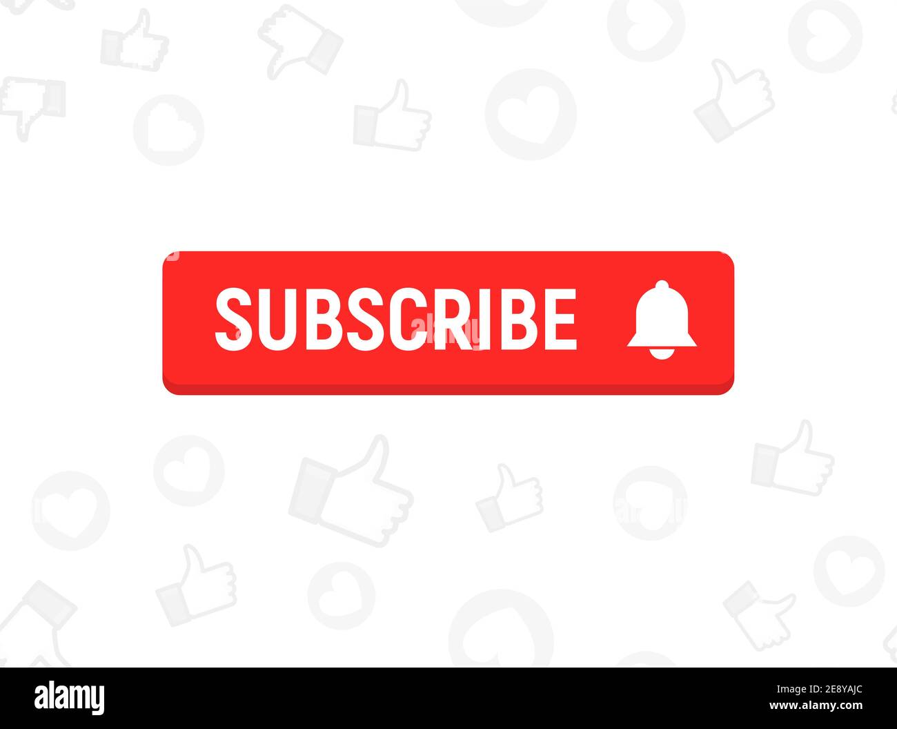 Subscription element logo bell. Subscribe now button, channel register ...