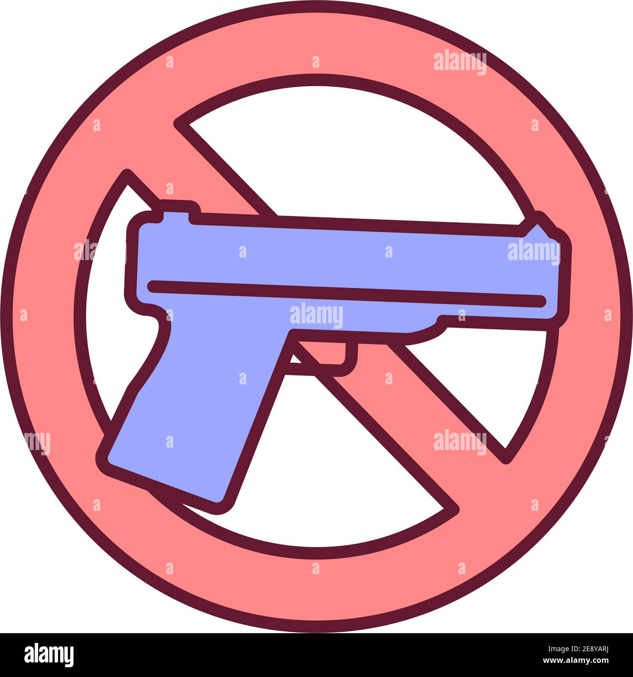 Ban guns RGB color icon Stock Vector Image & Art - Alamy