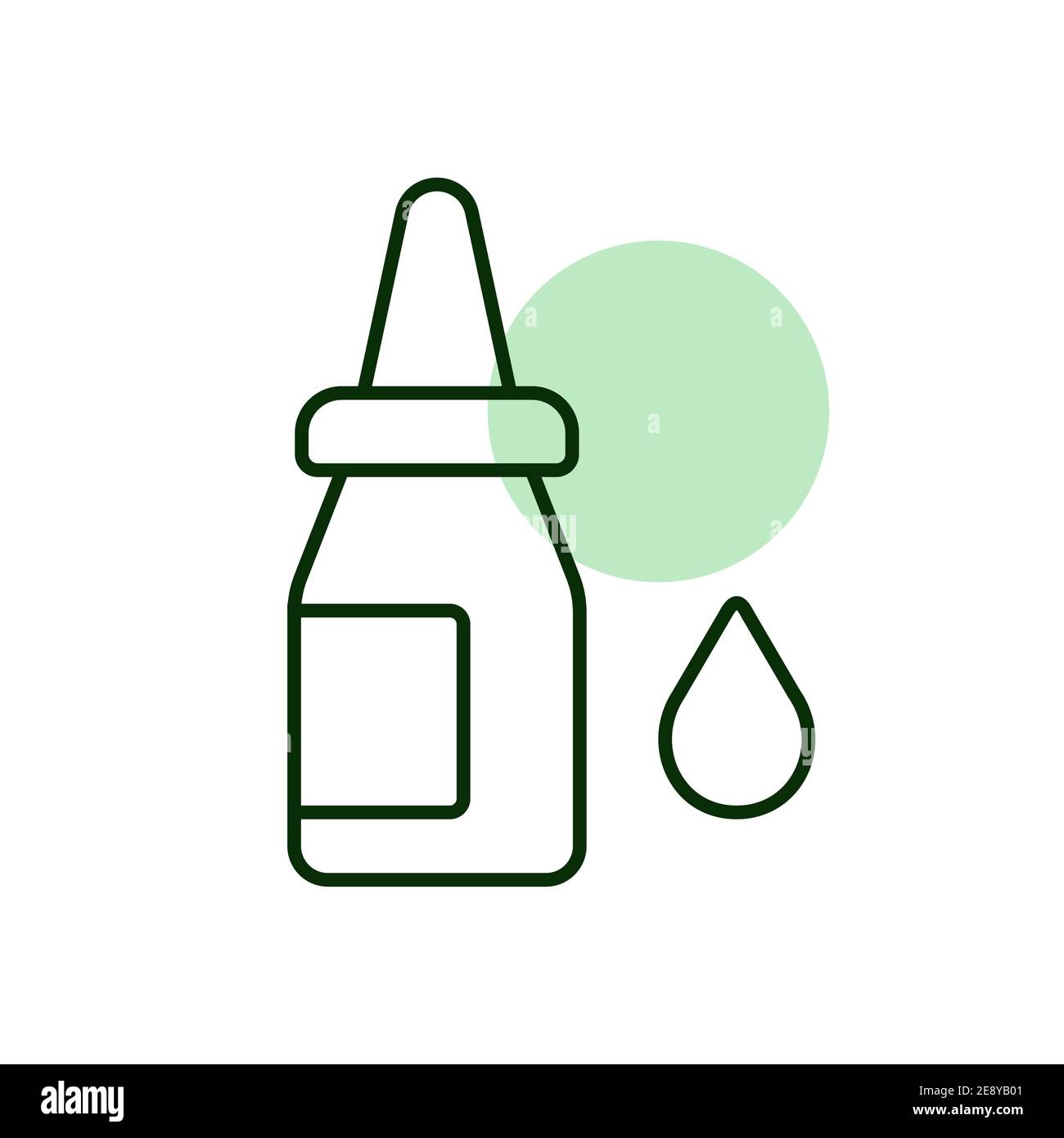 Eye drops vector icon. Nasal drops. Medicine and healthcare, medical ...