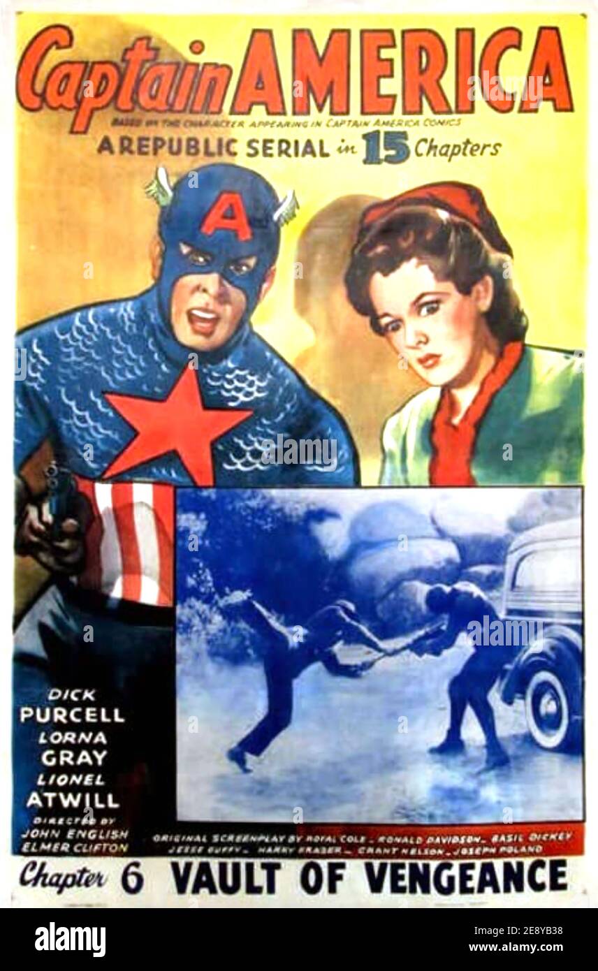 CAPTAIN AMERICA 1944 Republic Pictures film serial with Lorna Gray and ...