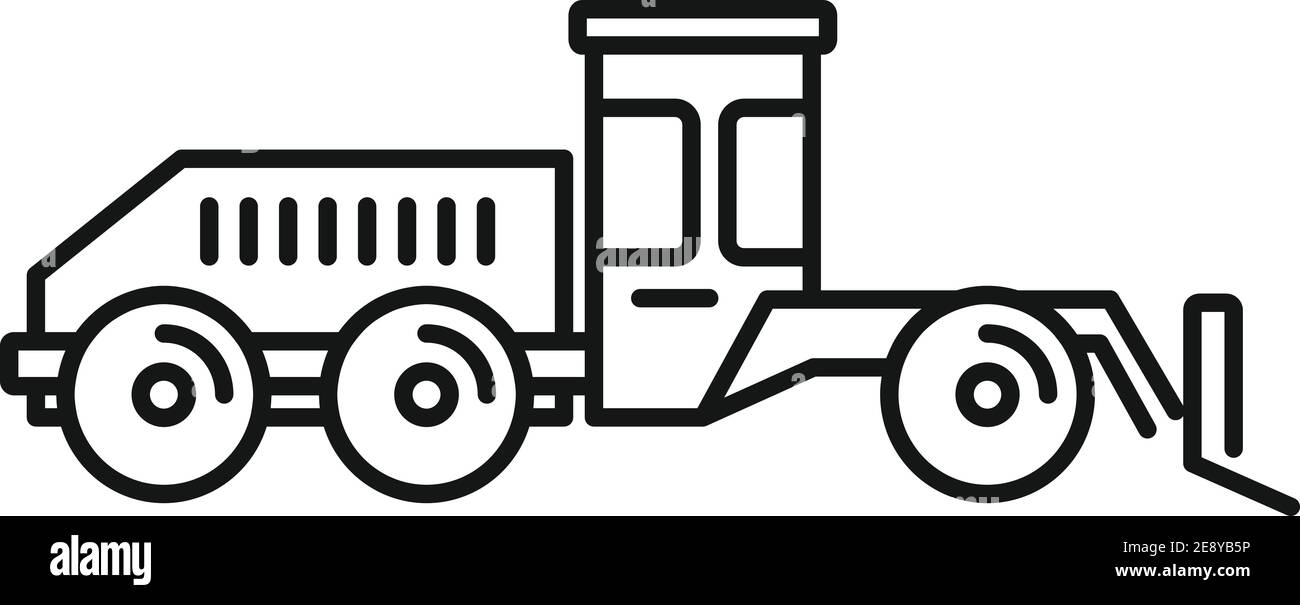 Grader machine hydraulic icon, outline style Stock Vector Image & Art ...