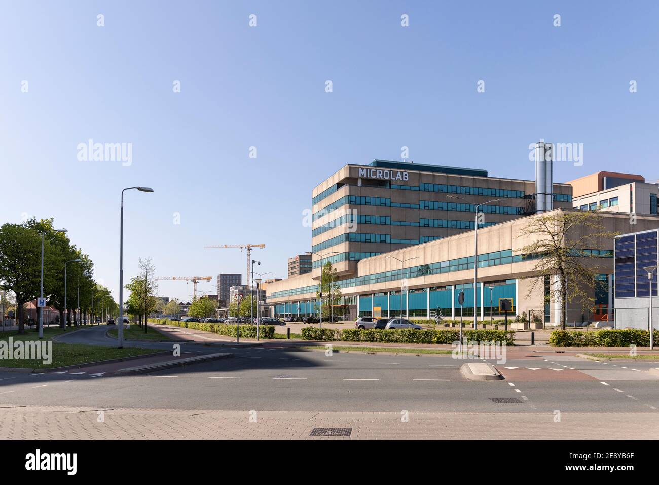 Eindhoven, The Netherlands, April 21st 2020. Strijp S district with ...
