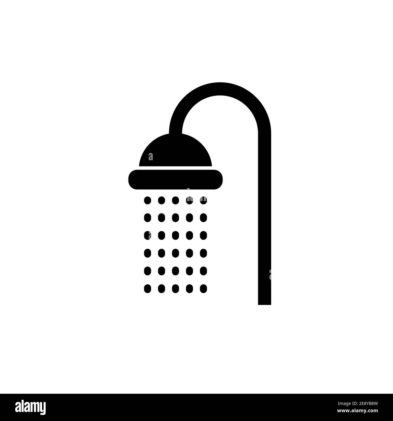 Shower vector head icon. Water shower symbol bathroom sign pictogram ...