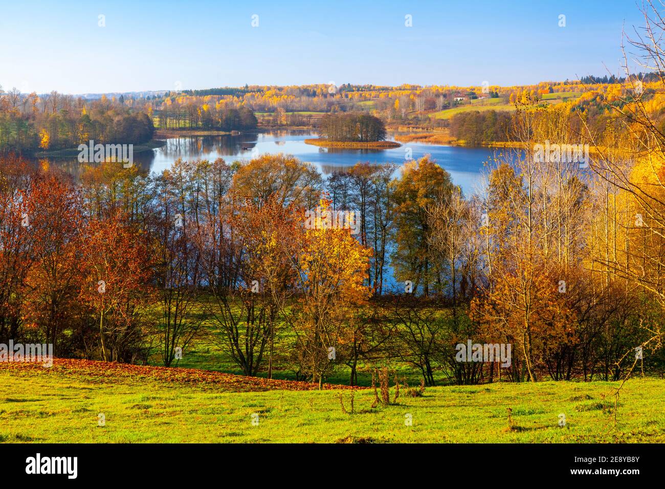 Autumn at the Masurian lake, Poland Stock Photo - Alamy