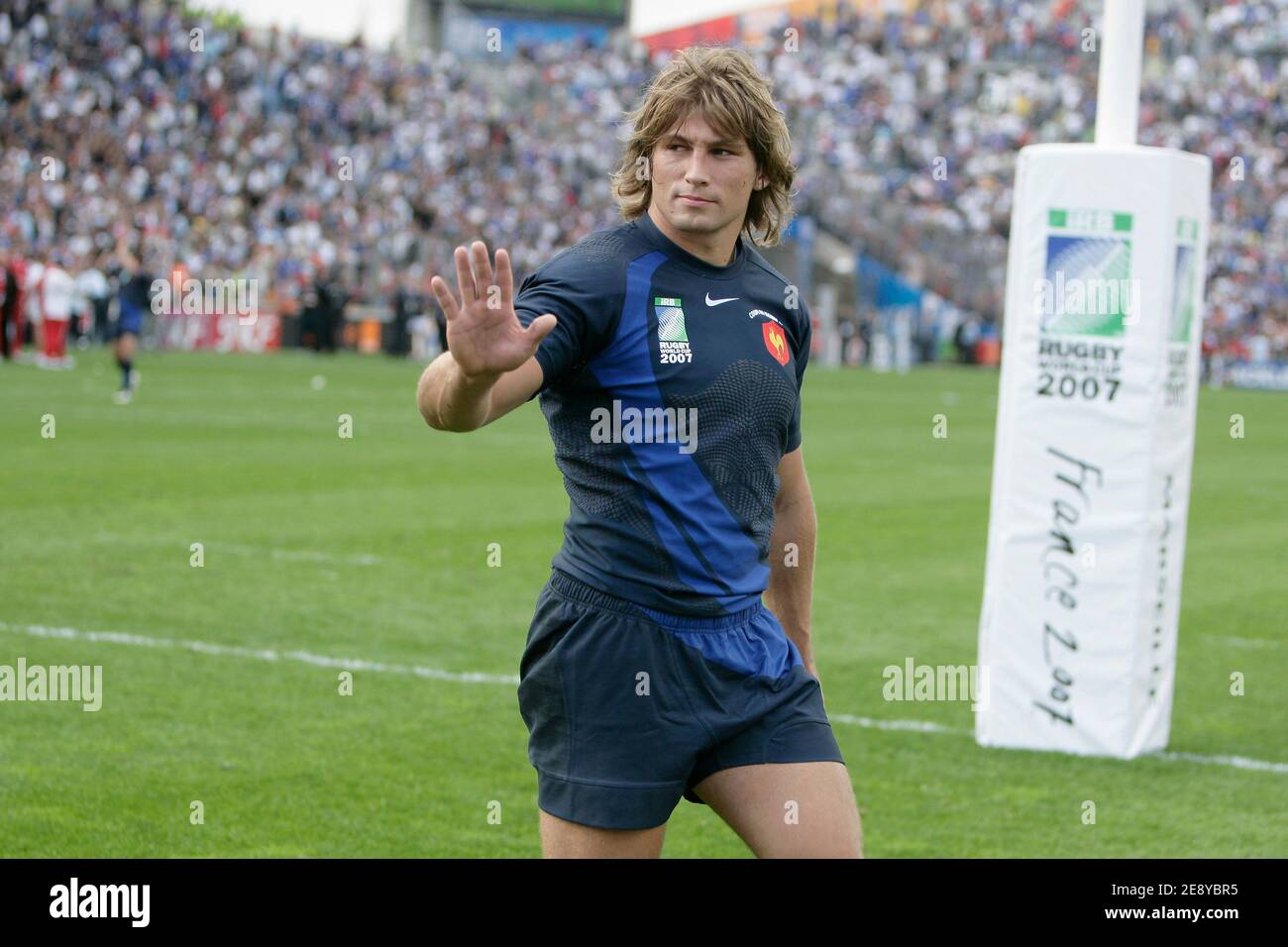 France's Dimitri Szarzewski during the IRB Rugby World Cup 2007, Pool D ...