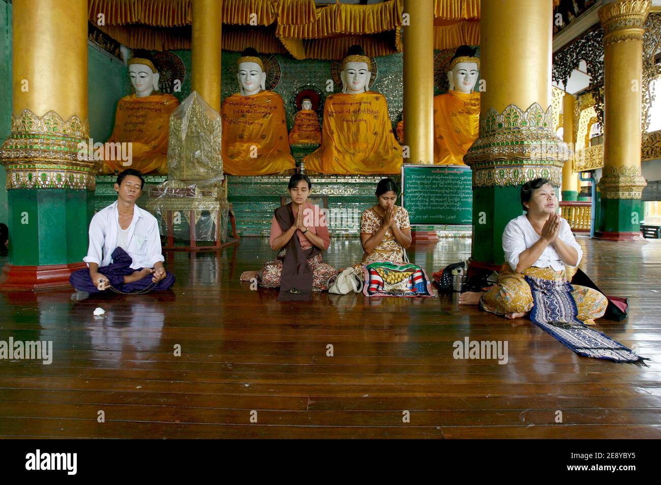 The Shwedagon, the most revered and famous pagoda of Rangoon has ...