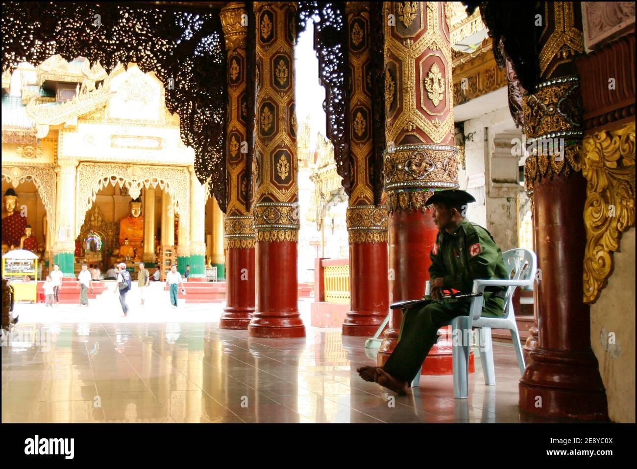 The Shwedagon, the most revered and famous pagoda of Rangoon has ...