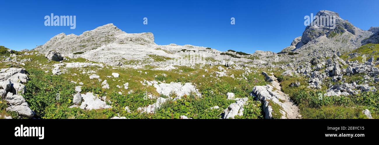 Beautiful panorama of the valley of the seven Triglav lakes Stock Photo ...