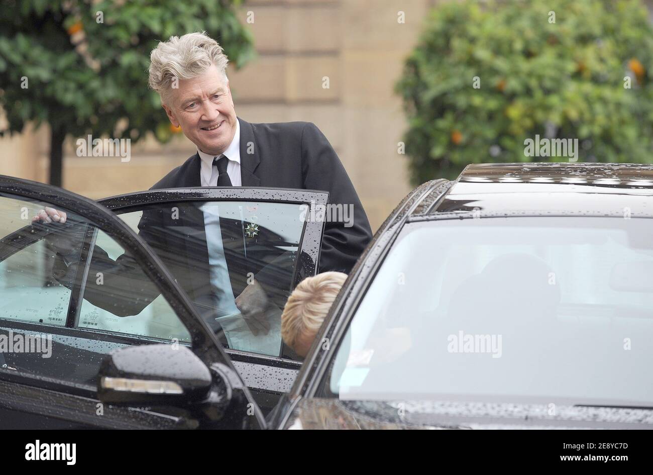 Director David Lynch leaves the Elysee Palace in Paris, France on ...